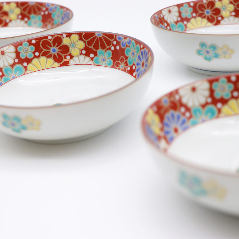 Kutani Ware Serving Bowl 5set (4.80″ x 4.80″) | Seikou | Japan Imports Now | High-Quality ...